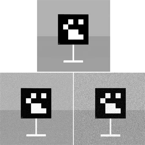 Gaussian Noise Levels Ideal Sensor 0 Top Moderate Noise Level