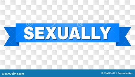Blue Ribbon With SEXUALLY Text Stock Vector Illustration Of Band Stripe