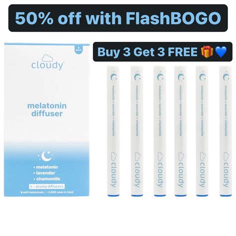 Cloudy Melatonin Caffeine Calm Diffuser Natural Zero Junk Aromas