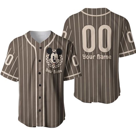 Personalize Retro Disney Mickey Jersey Vintage Mickey Disney Baseball