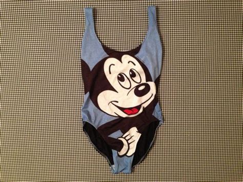 1980s Mickey Mouse Bathing Suit By Catalina Etsy Bathing Suits Vintage Swimwear Vacation