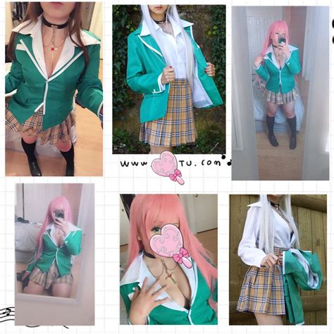 Moka Akashiya Rosario Vampire Custom Cosplay Uniform Costume
