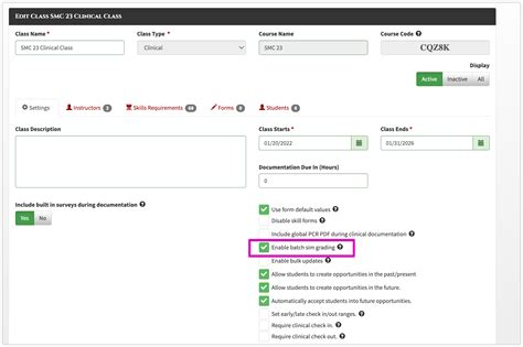 Admininstructor Enabling And Creating Batch Graded Simulations