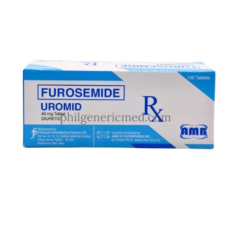 Furosemide 40mg Tablet 100s Philippine Generic Medicines