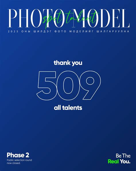 Spot Talent Spottalent Photo Model 2025 📸 Phase 2 буюу олон нийтийн санал асуулгаар 2025 оны