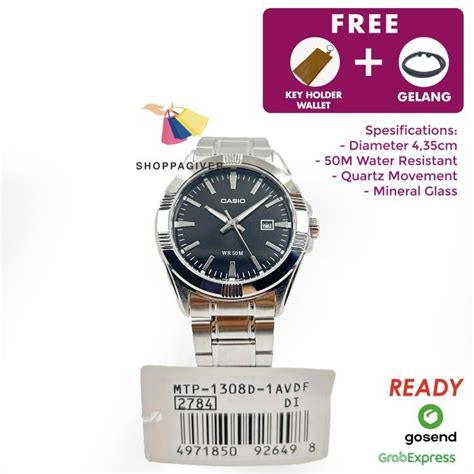 Jual Jam Tangan Pria Casio Original Mtp 1308d 1a Mtp 1308d 1avdf Analog Shopee Indonesia