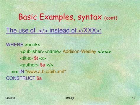 Ppt Xml Ql A Query Language For Xml Powerpoint Presentation Free