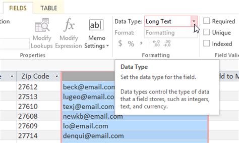 Access 2013 Modifying Tables