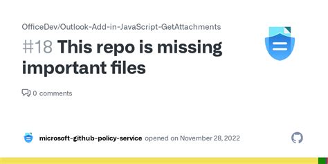This Repo Is Missing Important Files · Issue 18 · Officedevoutlook