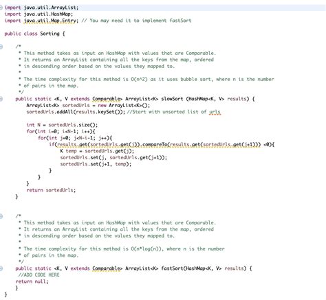WRITTEN IN JAVA The Sorting Class Is A Utility Chegg