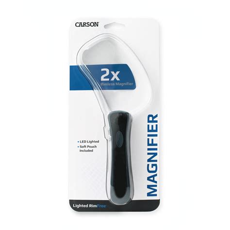 Carson Led Lighted Rimfree 2x Power Rimless Acrylic Rectangular