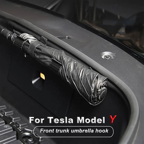 테슬라 모델 Y용 전면 트렁크 후크 우산 보관 행잉 클립 후크 홀더 Tesla Modely 2021 23 용 스윙 방지