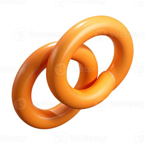 Tranquil Dazzling Interlocking Circles Forming A Chain Clean Lines Flat Orange With Scalable