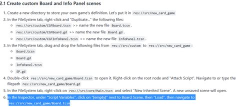 Issue In Quick Start Guide · Issue 180 · Db0 Godot Card Game Framework · Github