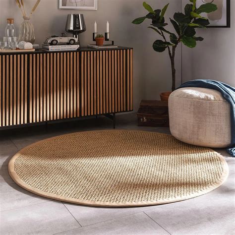 Daytona Sisal Round Bordered Rug
