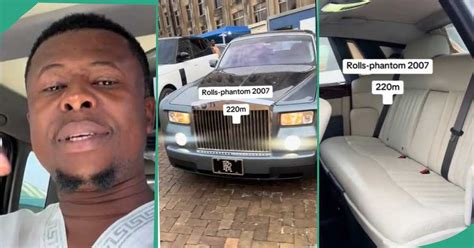 Abuja Man Displays Highly Expensive Rolls Royce Phantom Car With Cool