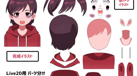 【お仕事紹介】vtuberイラストキャラクターデザイン、パーツ分けイラスト｜ナガラヨリ