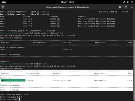 how to install redis on fedora 40 or 39 linuxcapable