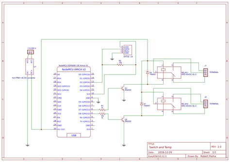switch and temp node mcu platform for creating and sharing projects oshwlab