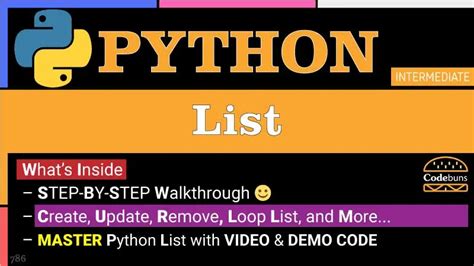 List In Python With Step By Step Video Tutorial