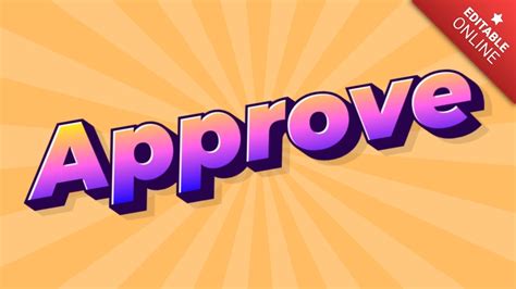 Approve Sale Text Effect Generator