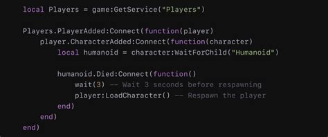 How To Make Player Respawn After 3 Sec If Health Below 0 Scripting