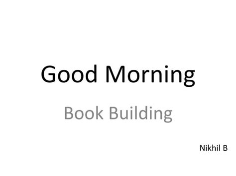 Bookbuilding Ppt