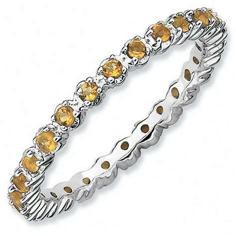 Stackable Expressions™ Prong Set Citrine Eternity Band In Sterling