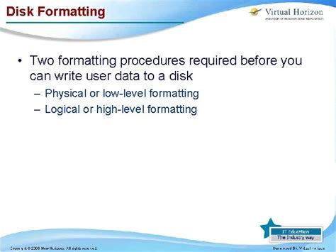 Disk Formatting 1 Company Confidential Disk Formatting Two