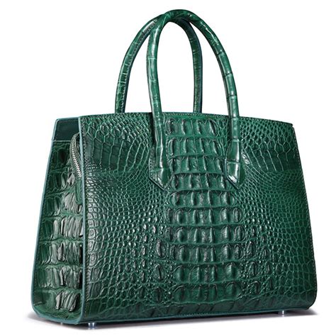 Fashion Genuine Crocodile Handbag 3 Colors Available