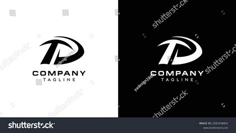 Abstract Letter Td Logo Dt Logo Stock Vector Royalty Free 2283256851