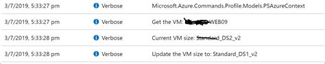 Azure Vm Scaleup Automation Runbook Fails Stack Overflow
