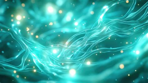 Abstract Neuron Pathways Dynamic Glowing Neural Networks Illustrating Interactive Cognitive