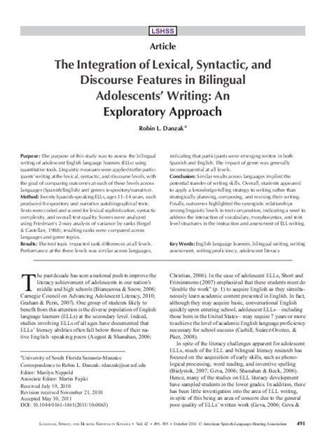 Pdf The Integration Of Lexical Syntactic And Discourse Features In