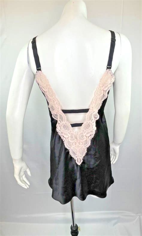 Victorias Secret Silky Satin Lace Details Chemise Ba… Gem