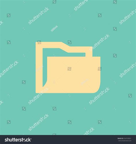 Flat Icon Folder Stock Vector Royalty Free Shutterstock
