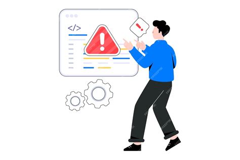 Premium Vector Software Error Flat Style Design Vector Illustration