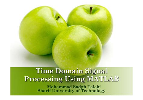 Time Domain Signal Processing Using Matlab 1 Time Domain Signal Time