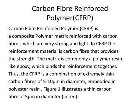 Carbon Fibre Reinforce Polymer Cfrp Pptx