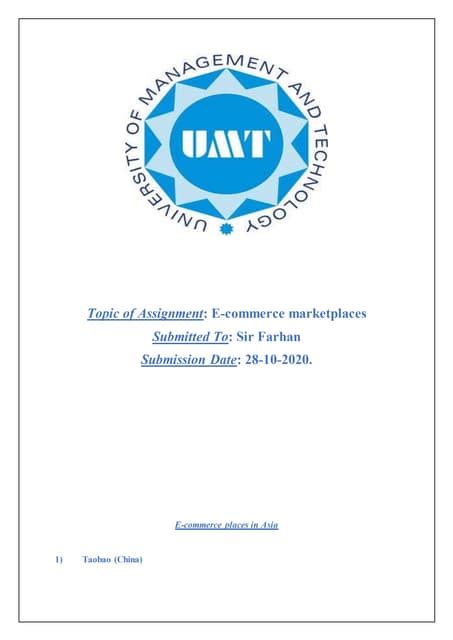 Ecommerce Assignment 1 1 Docx Internet Computing