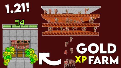 Minecraft Easiest Gold Xp Farm Tutorial 1 21 Youtube