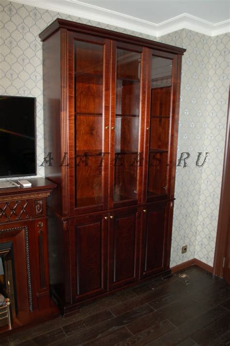 Книжный шкаф Ns5311 из массива дерева купить в Москве — мебельный