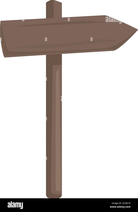Detailed Wooden Arrow Signpost Illustration With Blank Rustic Brown Simple Cartoon Vector