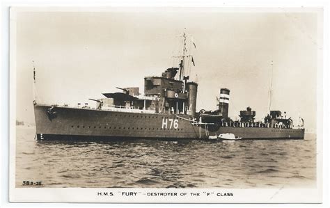 Royal Navy E And F Class Destroyer Postcards