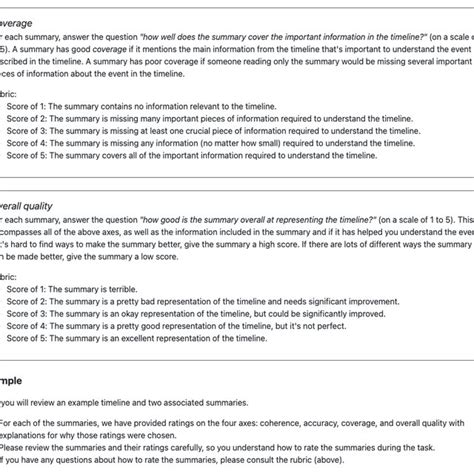 Instruction Page Of The Summarization Quality Estimation Task Part 2