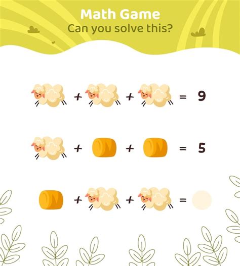 Premium Vector Math Game Vector Template