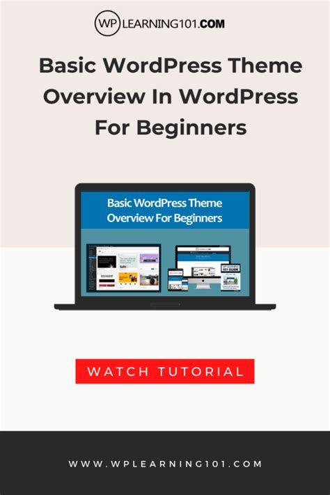 Basic WordPress Theme Overview For Beginners Step By Step Tutorial WP Learning