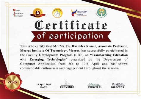 Excited To Share That I Have Successfully Completed The Five Days Fdp