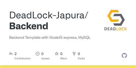 Github Deadlock Japurabackend Backend Template With Nodejs Express Mysql