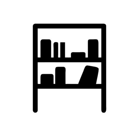 도서관 픽토그램 프리미엄 벡터